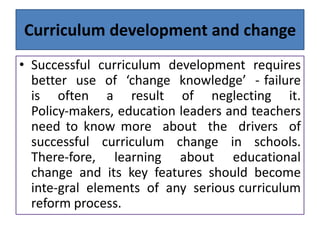 Curriculum Change | PPTX