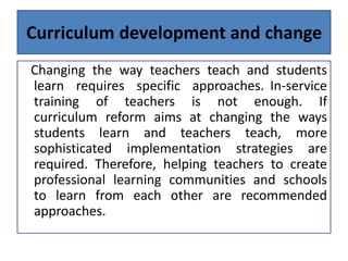 Curriculum Change | PPTX
