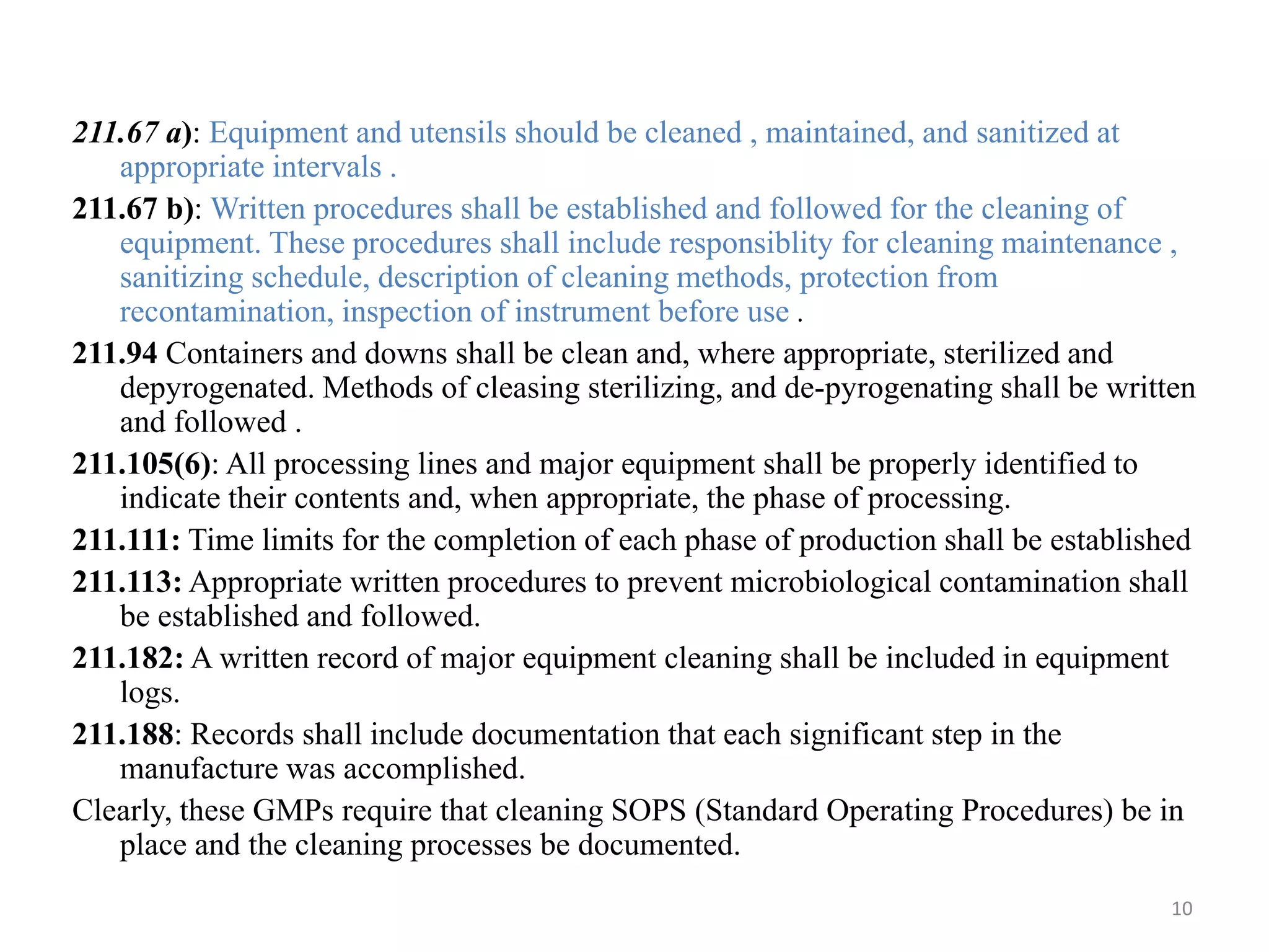 CONCEPT OF CIP (Clean In Place ) AND FACILITY CLEANING | PPTX