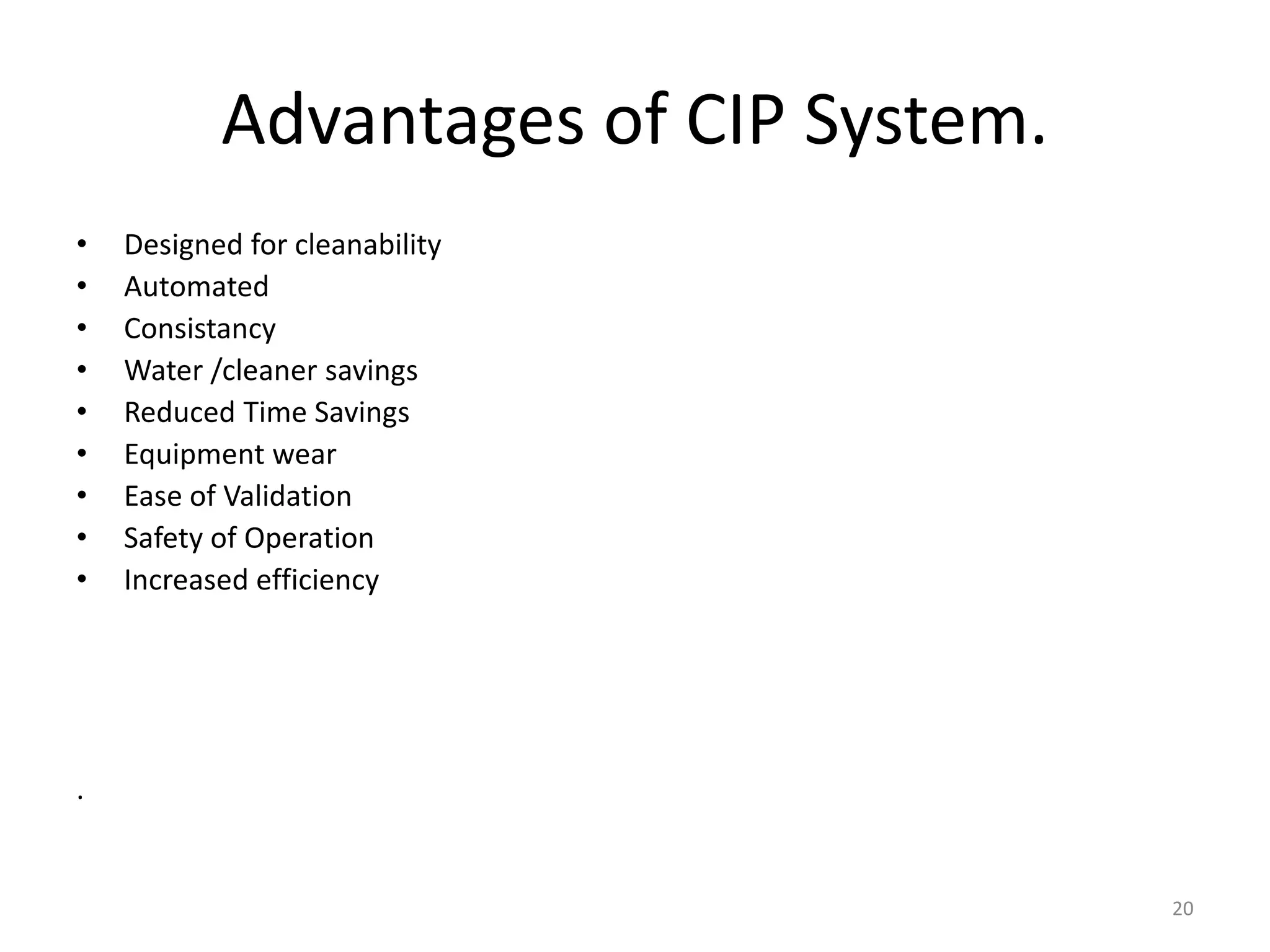 CONCEPT OF CIP (Clean In Place ) AND FACILITY CLEANING | PPTX