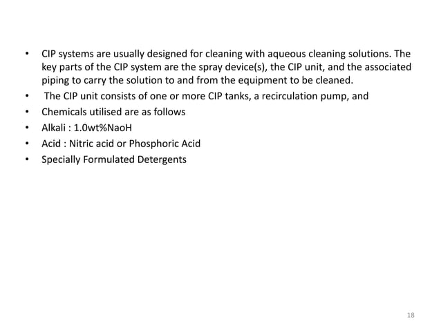 CONCEPT OF CIP (Clean In Place ) AND FACILITY CLEANING | PPTX | Home ...