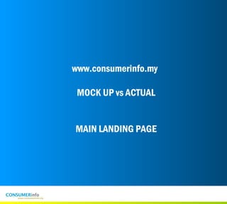 Concept of consumerinfo portal | PPT