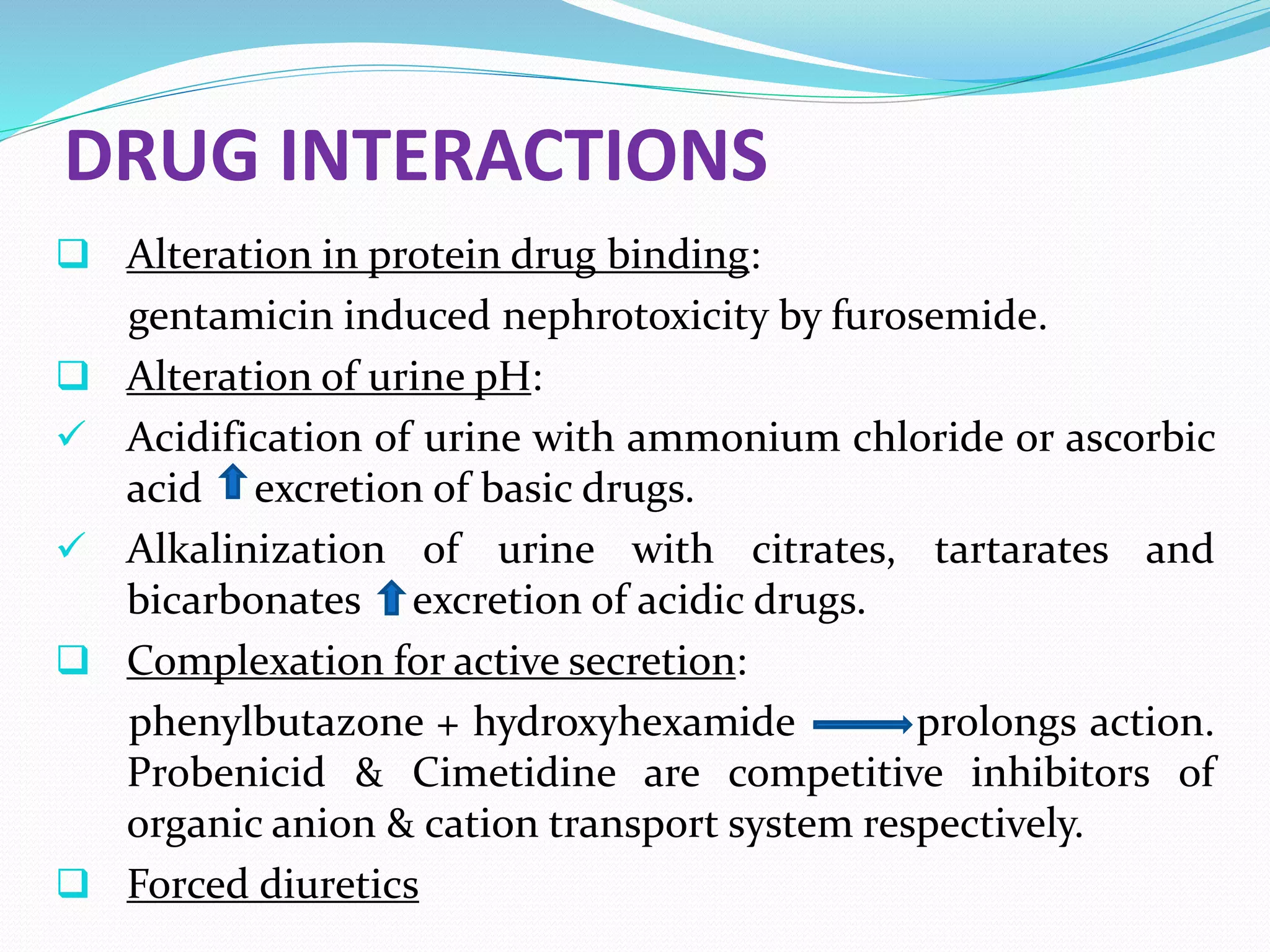 Concept of clearance & factors affecting renal excretion | PPTX