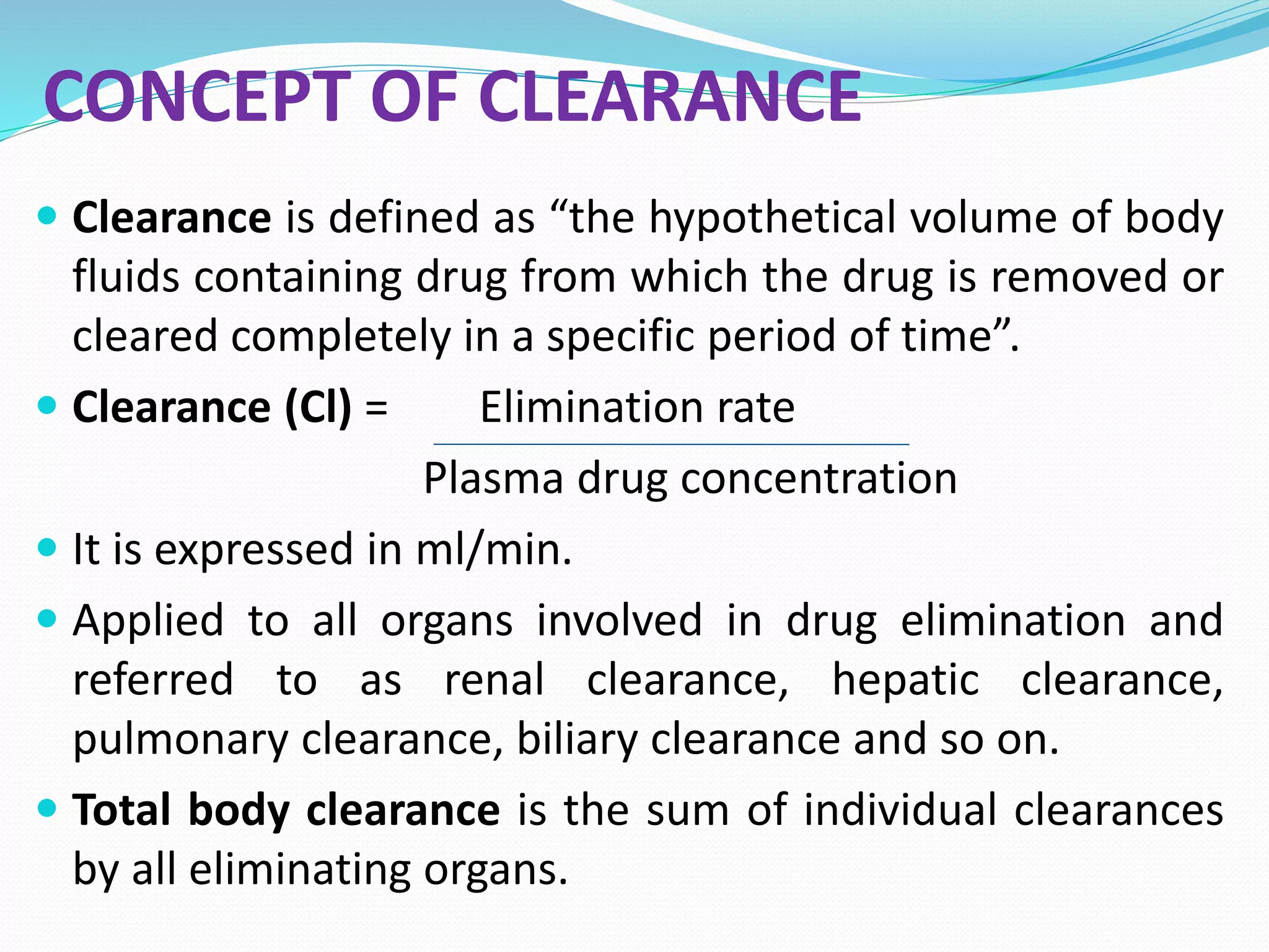 Concept of clearance & factors affecting renal excretion | PPTX