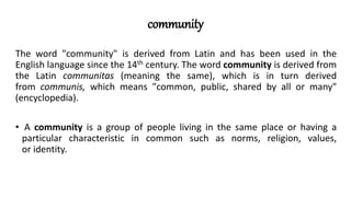 Community Definition