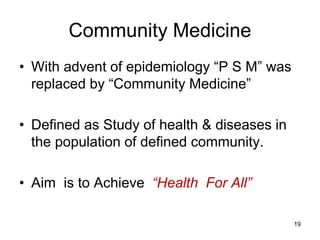 Concept of community medicine | PPTX