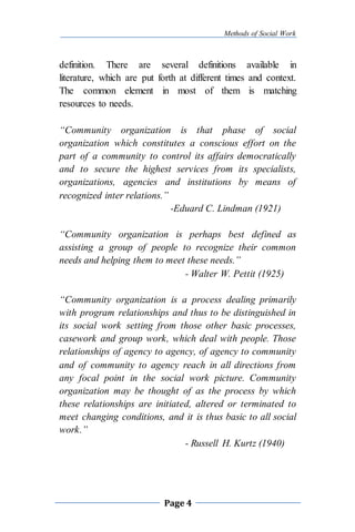 Concept of community work | DOCX