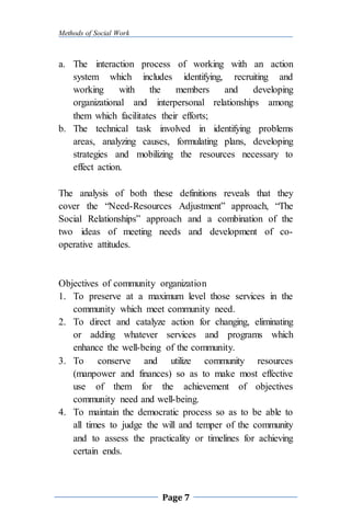 Concept of community work | DOCX