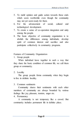 Concept of community work | DOCX