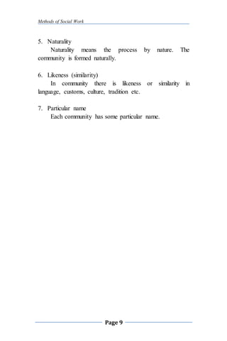 Concept of community work | DOCX