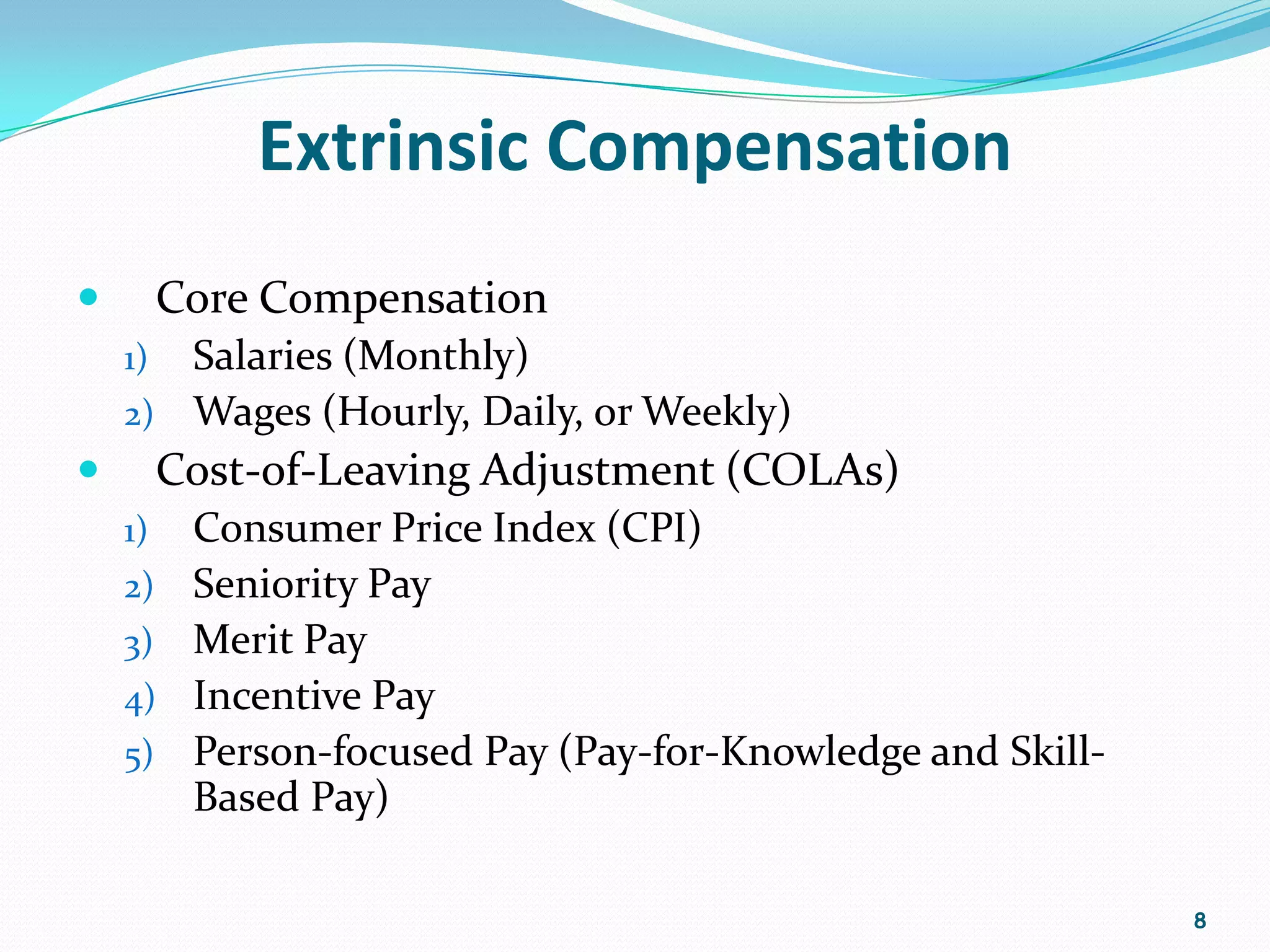 Concept of compensation, exploring & defining compensation context | PPTX