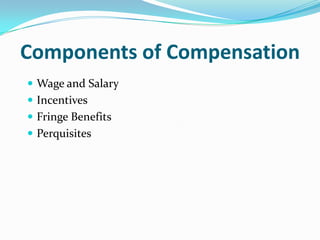Concept of compensation, exploring & defining compensation context | PPTX