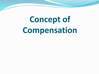 Concept of compensation, exploring & defining compensation context | PPTX