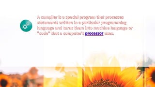 Concept of compiler,ide, run, debug | PPT