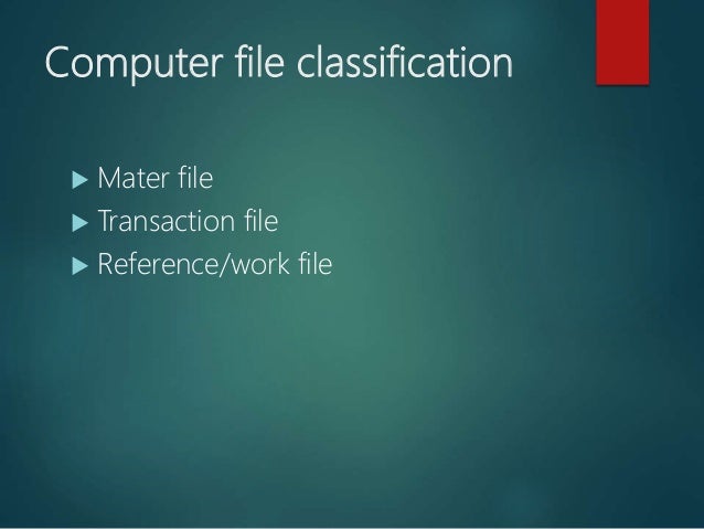 Concept of computer files