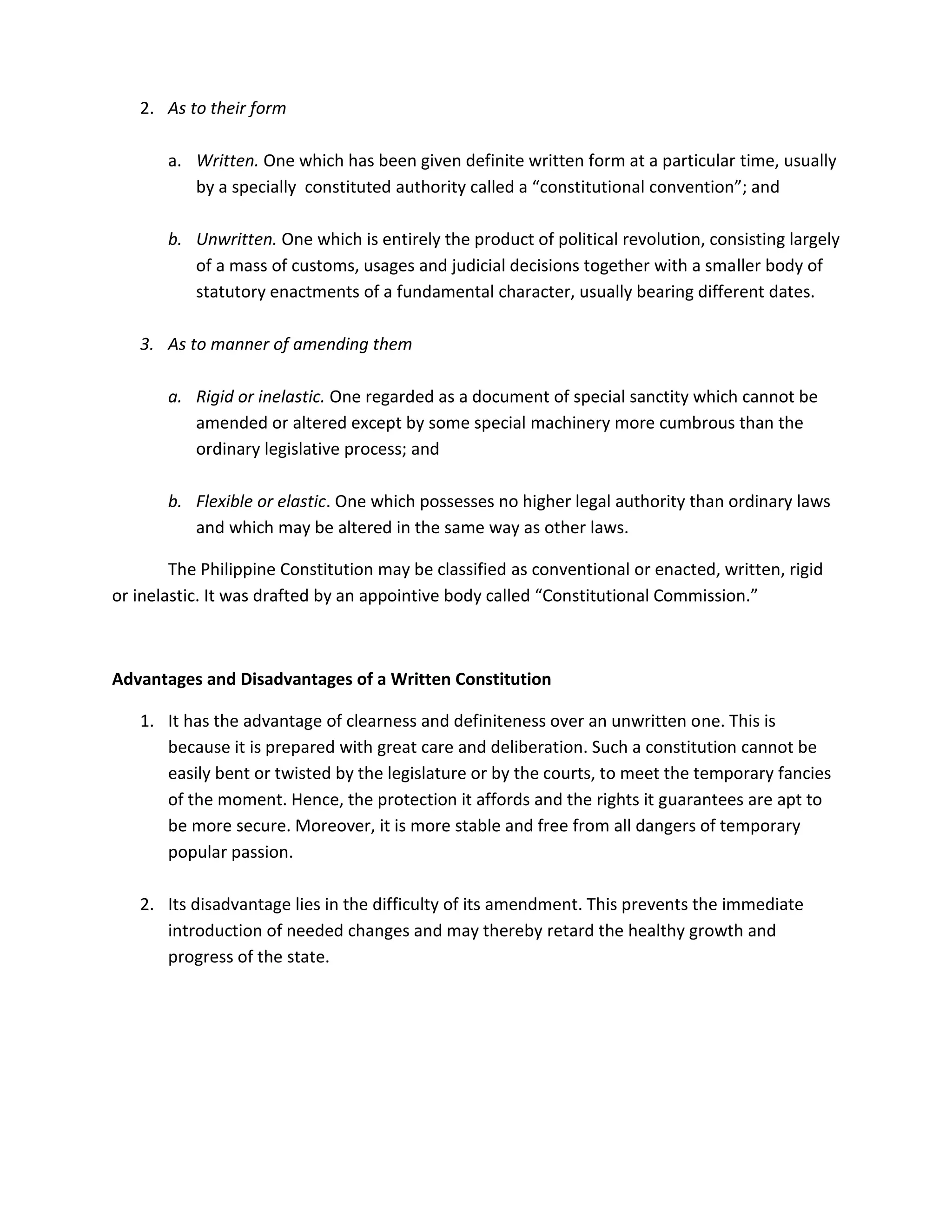 Concept of Philippine Constitution | DOCX