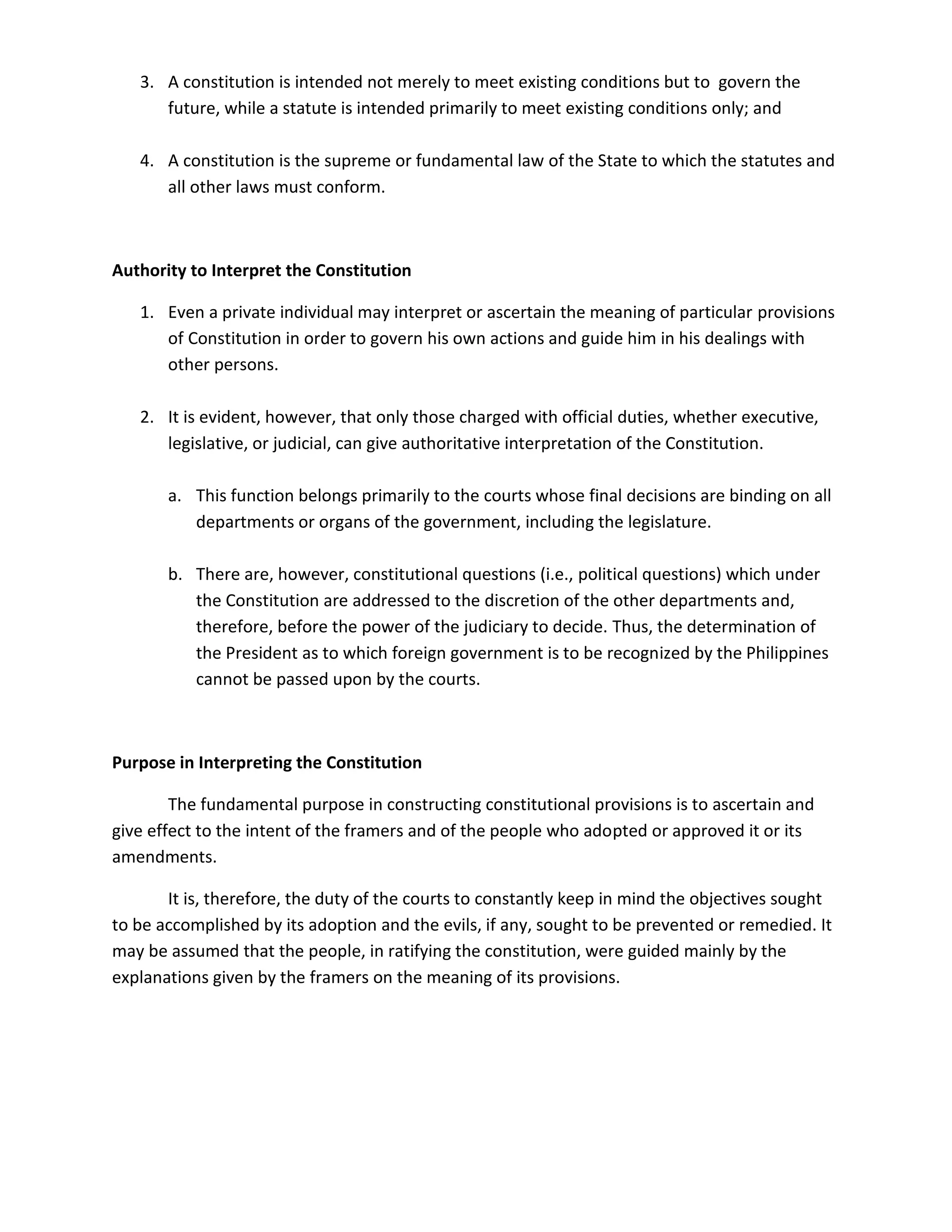 Concept of Philippine Constitution | DOCX