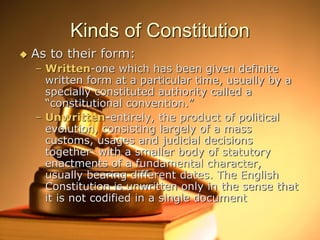 Concept of constitution polsci slide | PDF