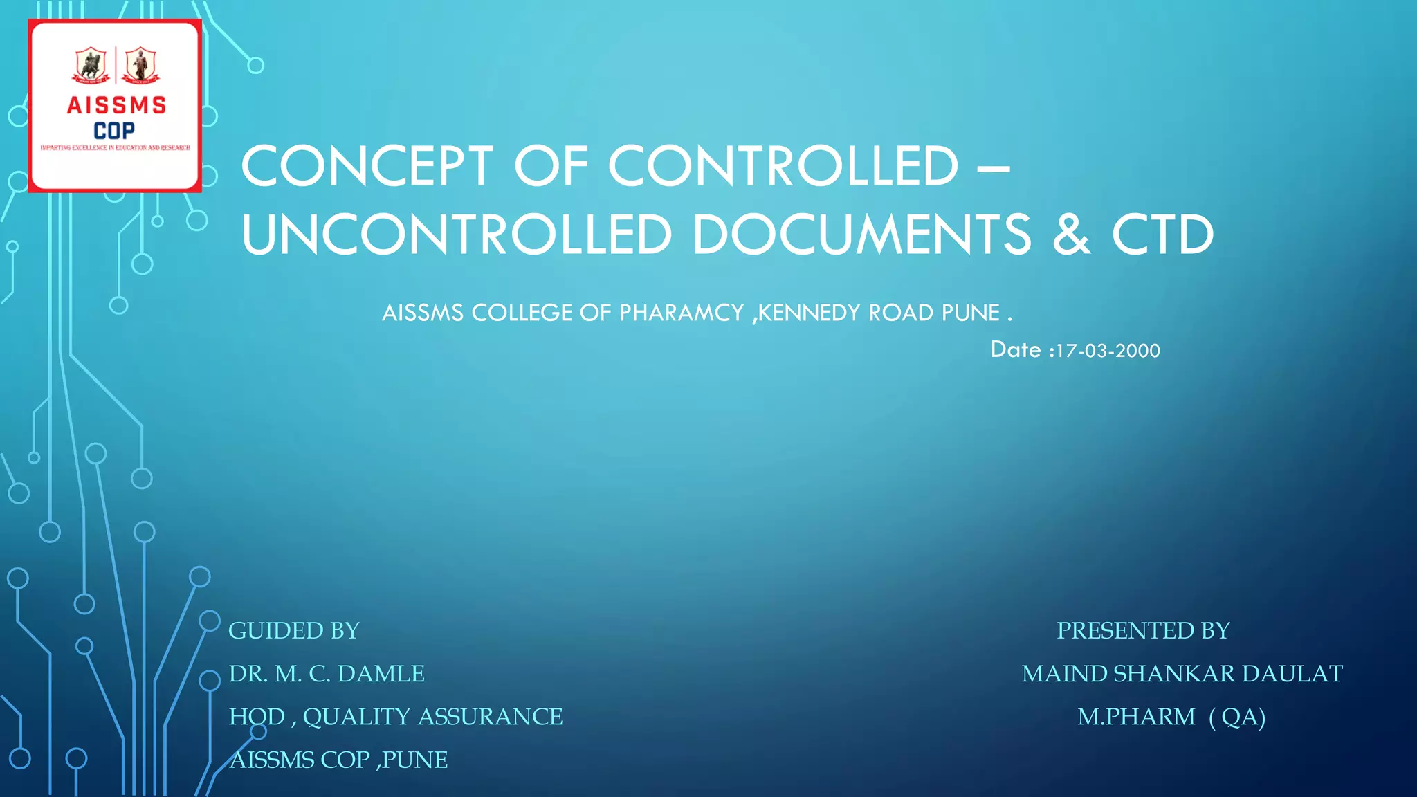 CONCEPT OF CONTROLLED –UNCONTROLLED DOCUMENTS & CTD.pdf