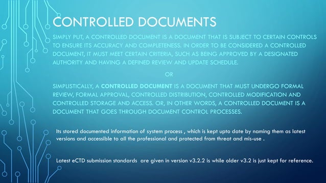 CONCEPT OF CONTROLLED –UNCONTROLLED DOCUMENTS & CTD.pdf | Desktop ...