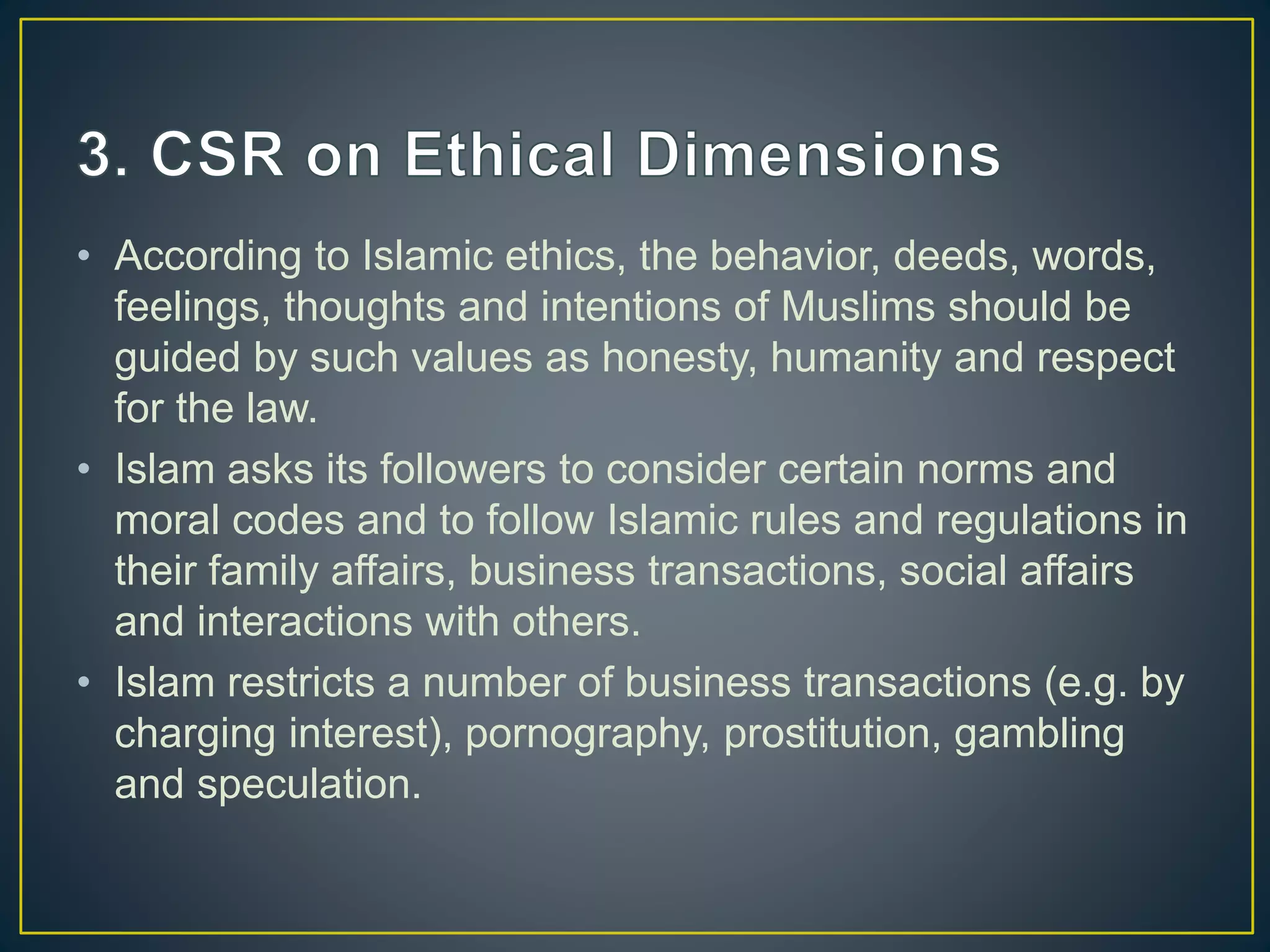 CORPORATE SOCIAL RESPONSIBILITY BASED ON ISLAMIC PERSPECTIVE | PPTX