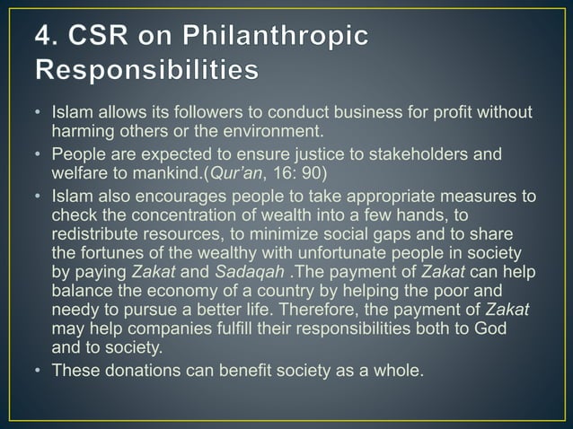 CORPORATE SOCIAL RESPONSIBILITY BASED ON ISLAMIC PERSPECTIVE | PPTX