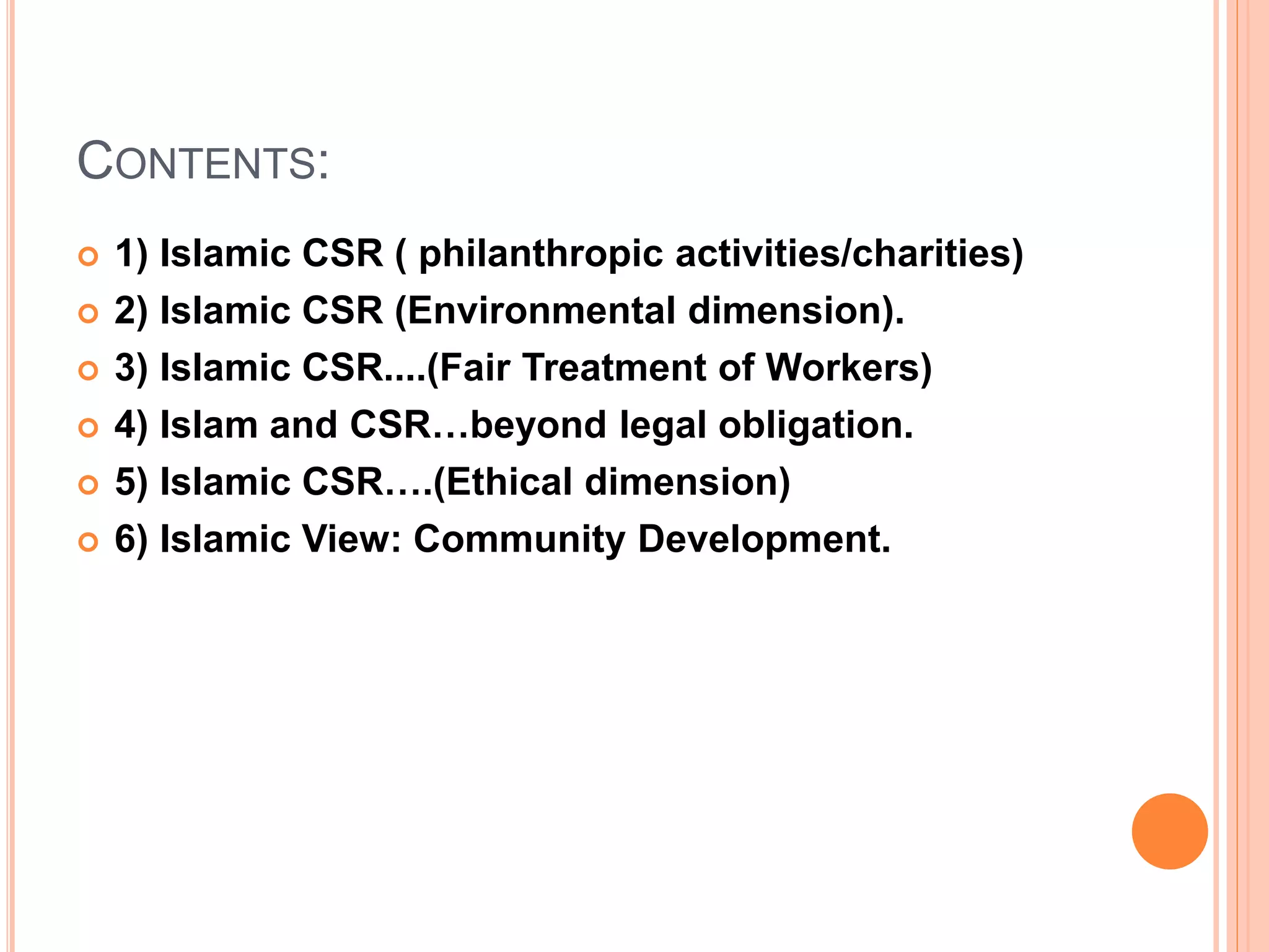 Concept of CSR in islam | PPTX