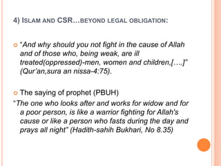 Concept of CSR in islam | PPTX