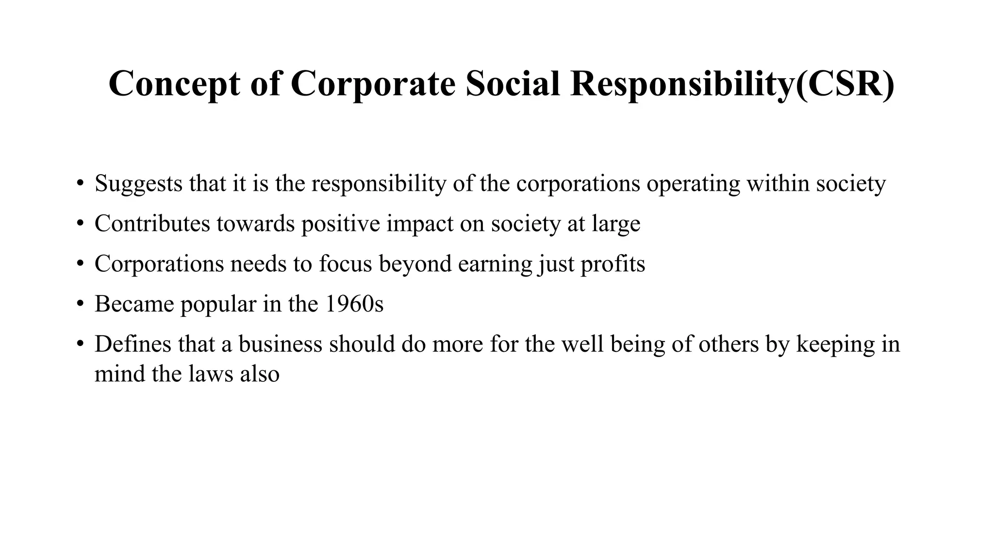 Concept of csr under english & Indian law | PPTX