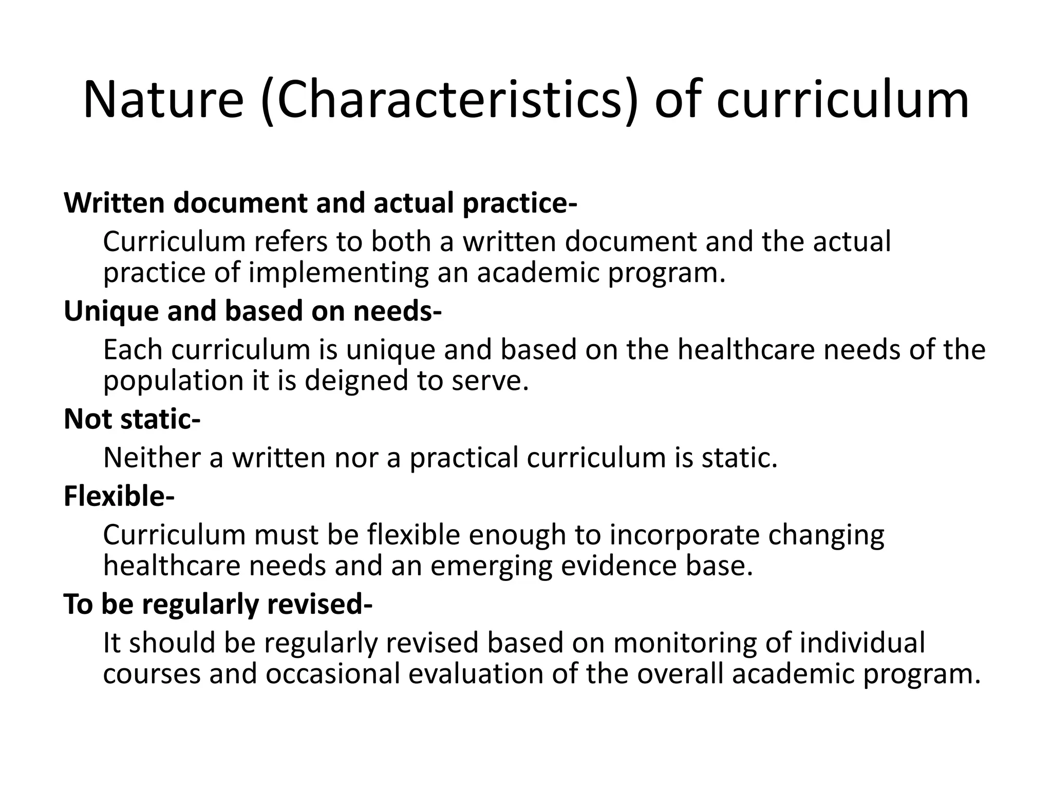Concept of curriculum | PPTX