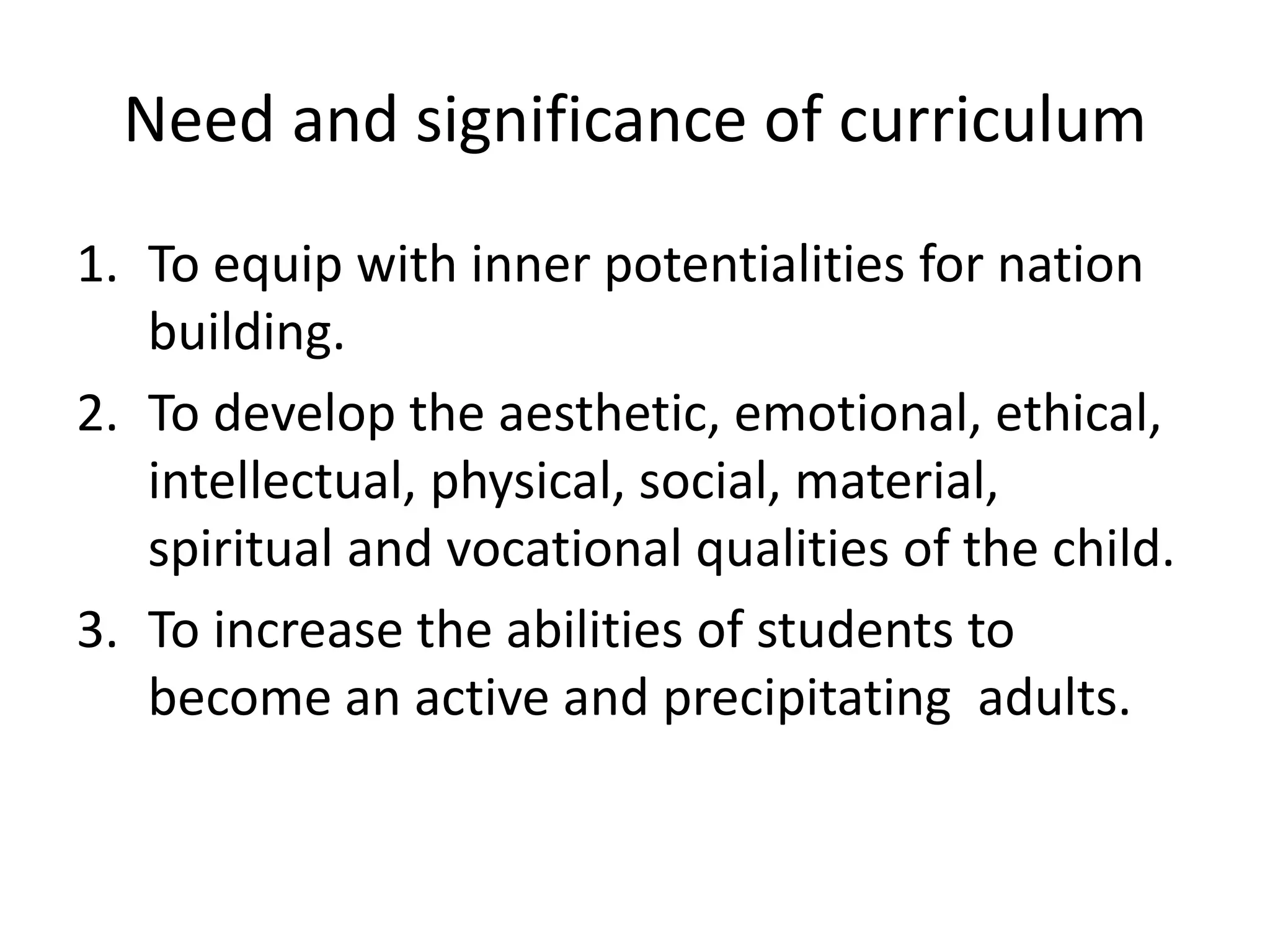 Concept of curriculum | PPTX