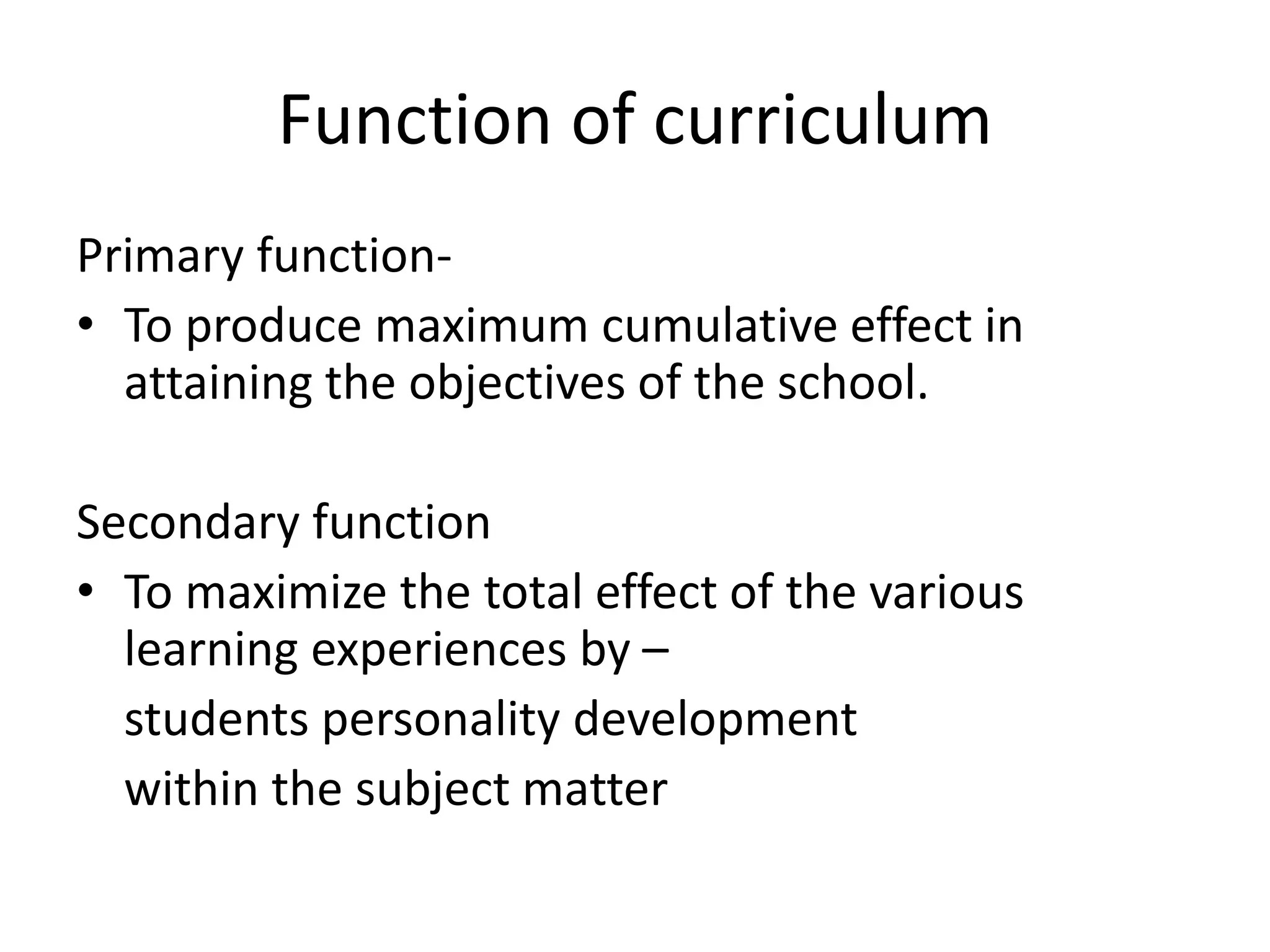 Concept of curriculum | PPTX