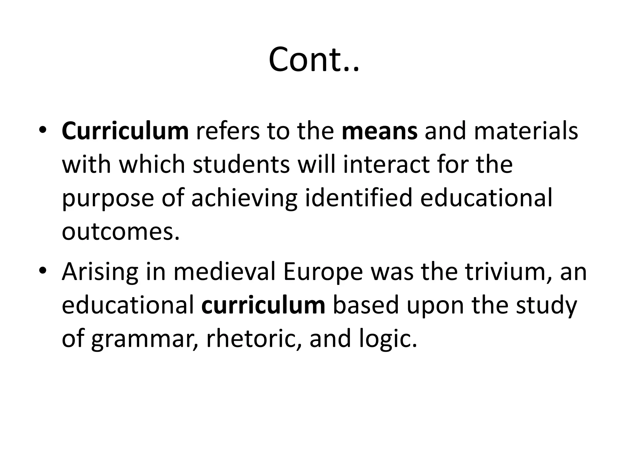 Concept of curriculum | PPTX