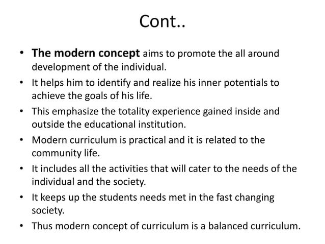 Concept of curriculum | PPTX