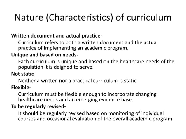 Concept of curriculum | PPTX