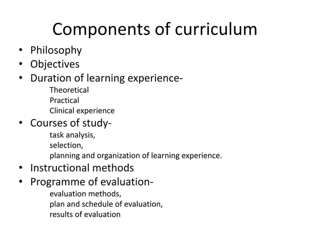 Concept of curriculum | PPTX