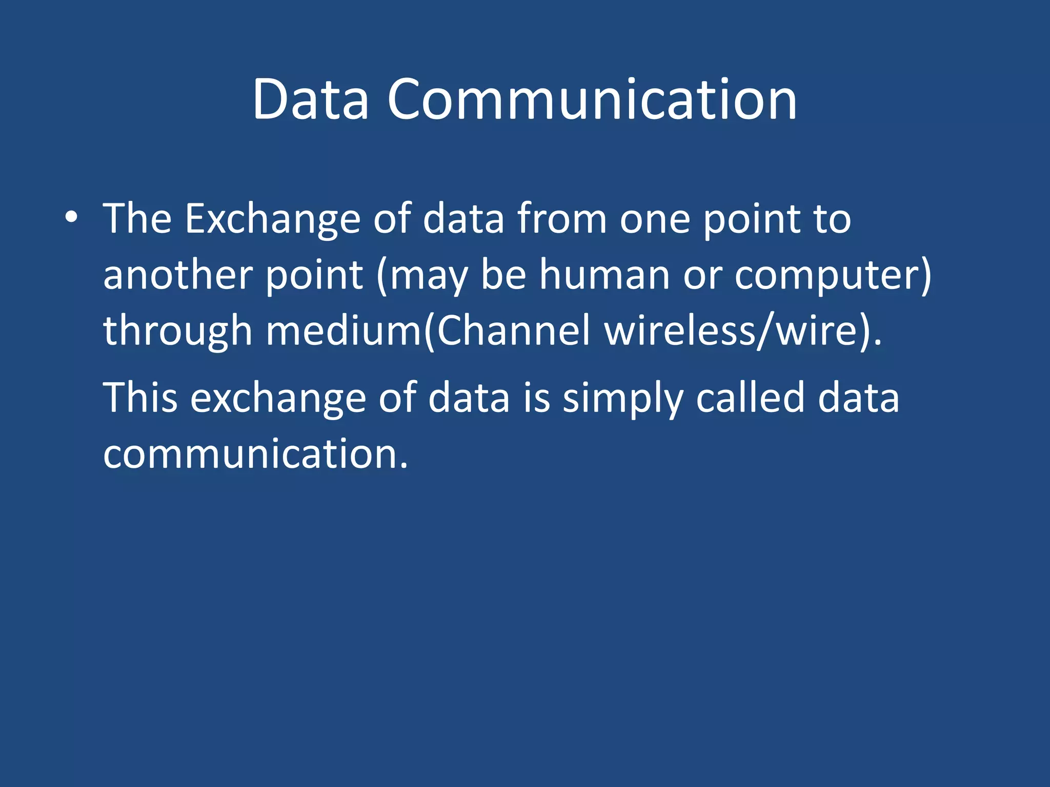 Concept of data communication and Network Types | PPTX