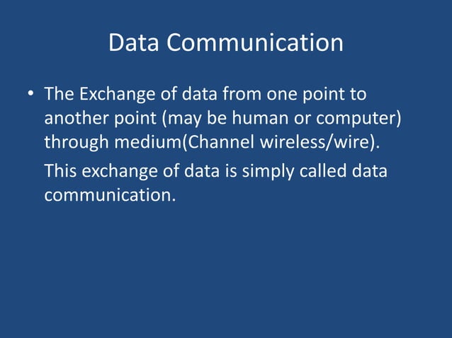 Concept of data communication and Network Types | PPT