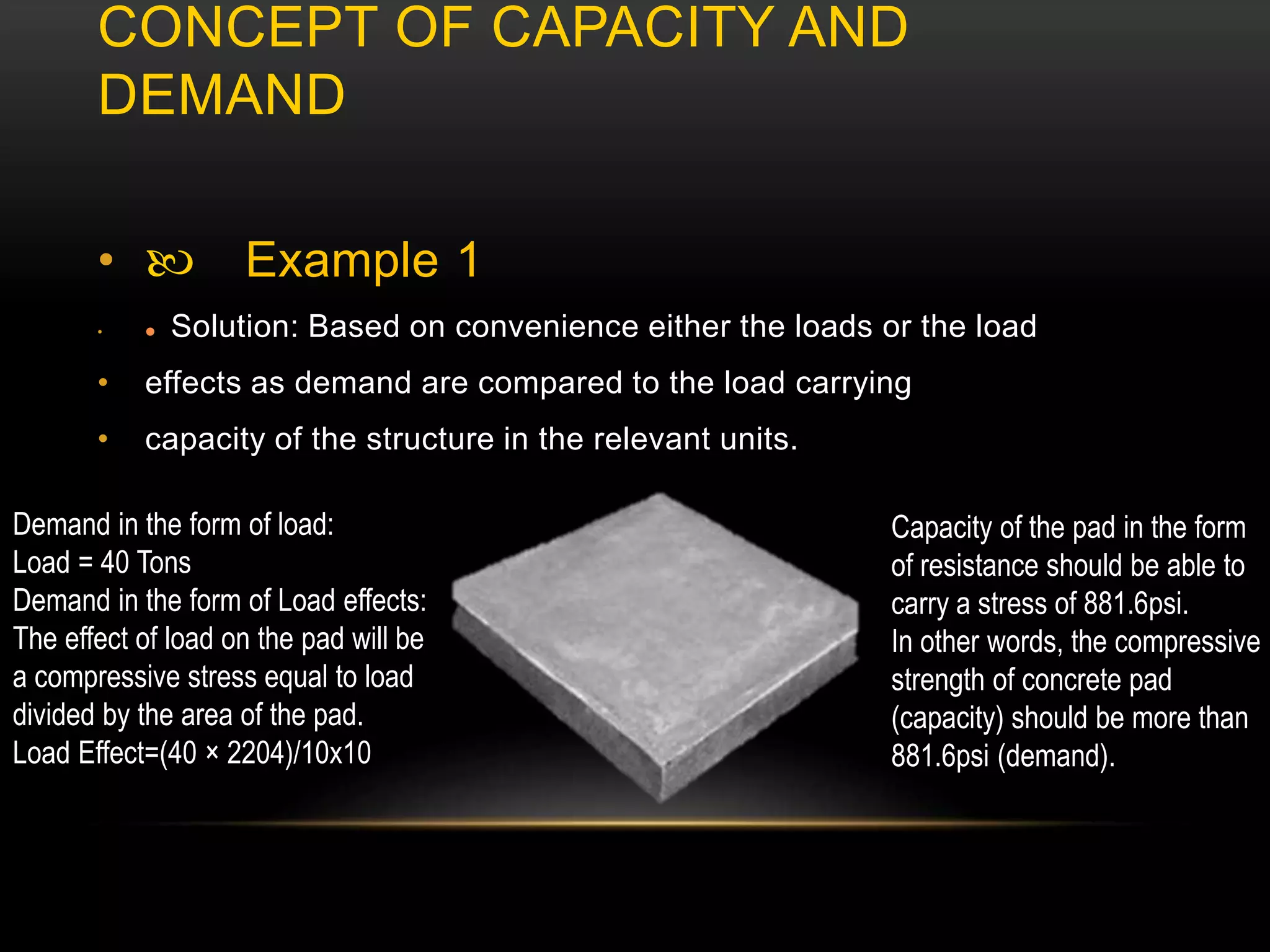 Concept of demand and capacity for Civil Engineering | PPTX