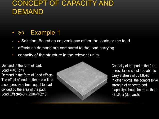 Concept of demand and capacity for Civil Engineering | PPTX
