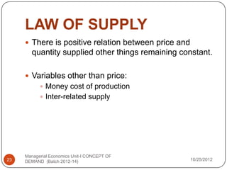 Concept of demand & supply | PPTX