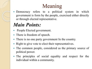 Concept of democracy | PPTX