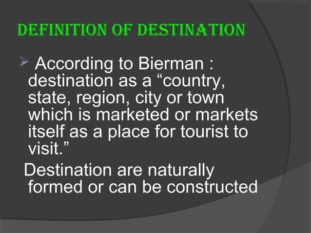 Concept of destination by anil kumar | PPT