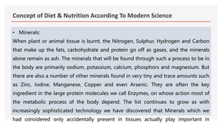 Concept of Diet Nutrition According To Modern Age | PPTX