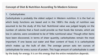 Concept of Diet Nutrition According To Modern Age | PPTX