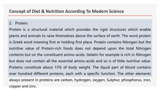 Concept of Diet Nutrition According To Modern Age | PPTX