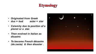 Concept of disaster, hazard, vulnerability, exposure, capacity | PPTX