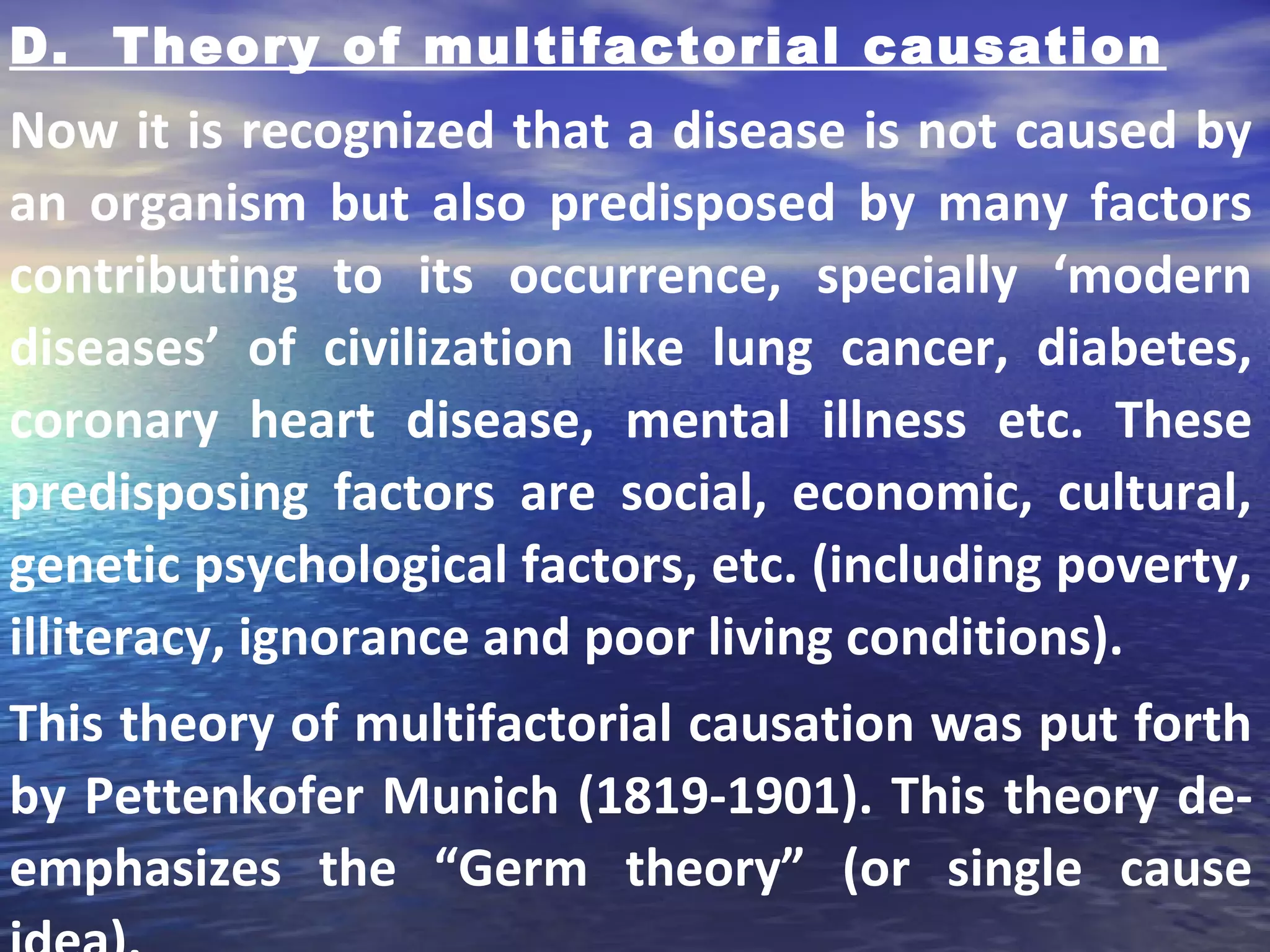 Concept of disease causation | PPT