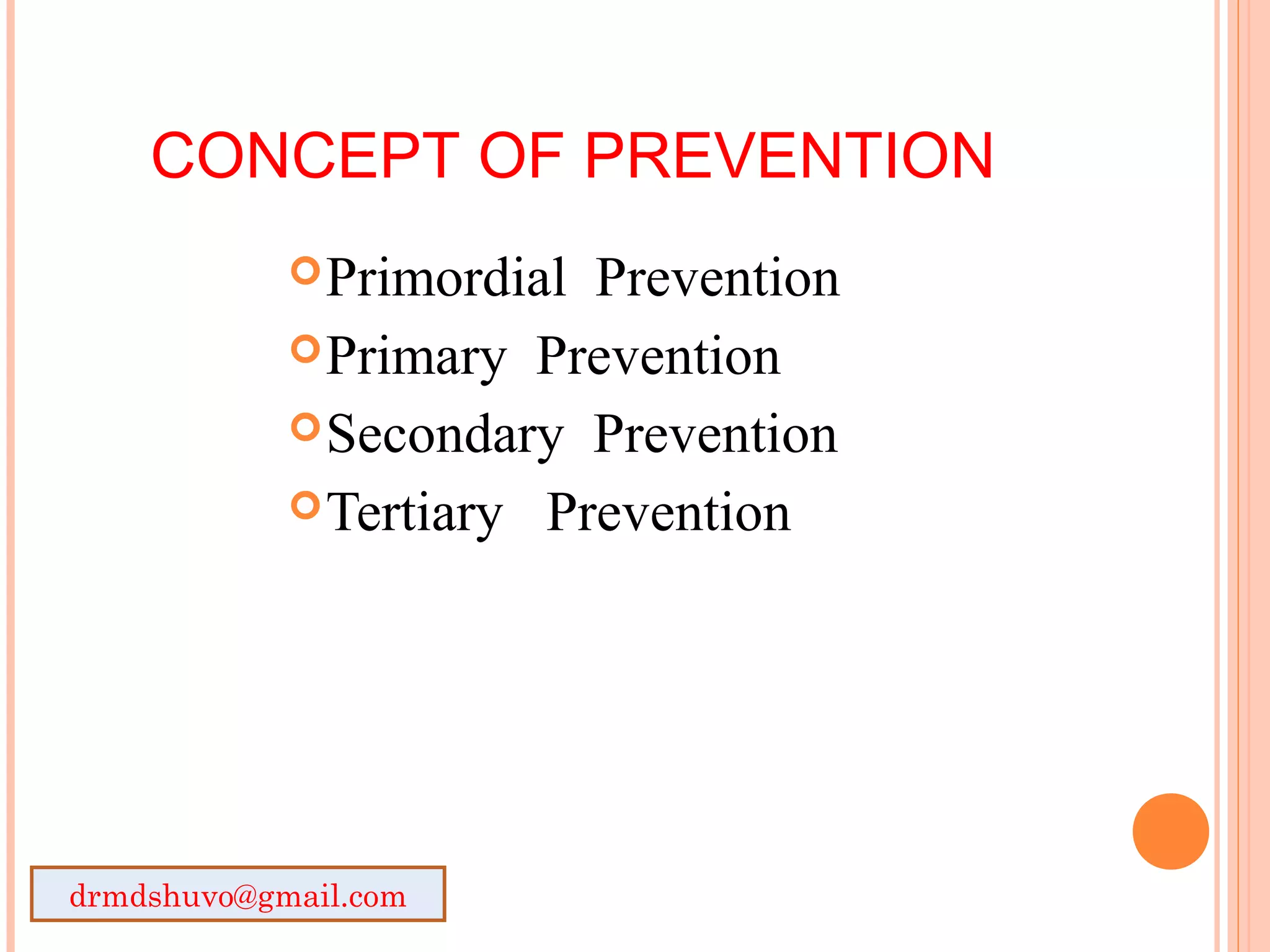Concept of disease prevention and control 1234 | PPT
