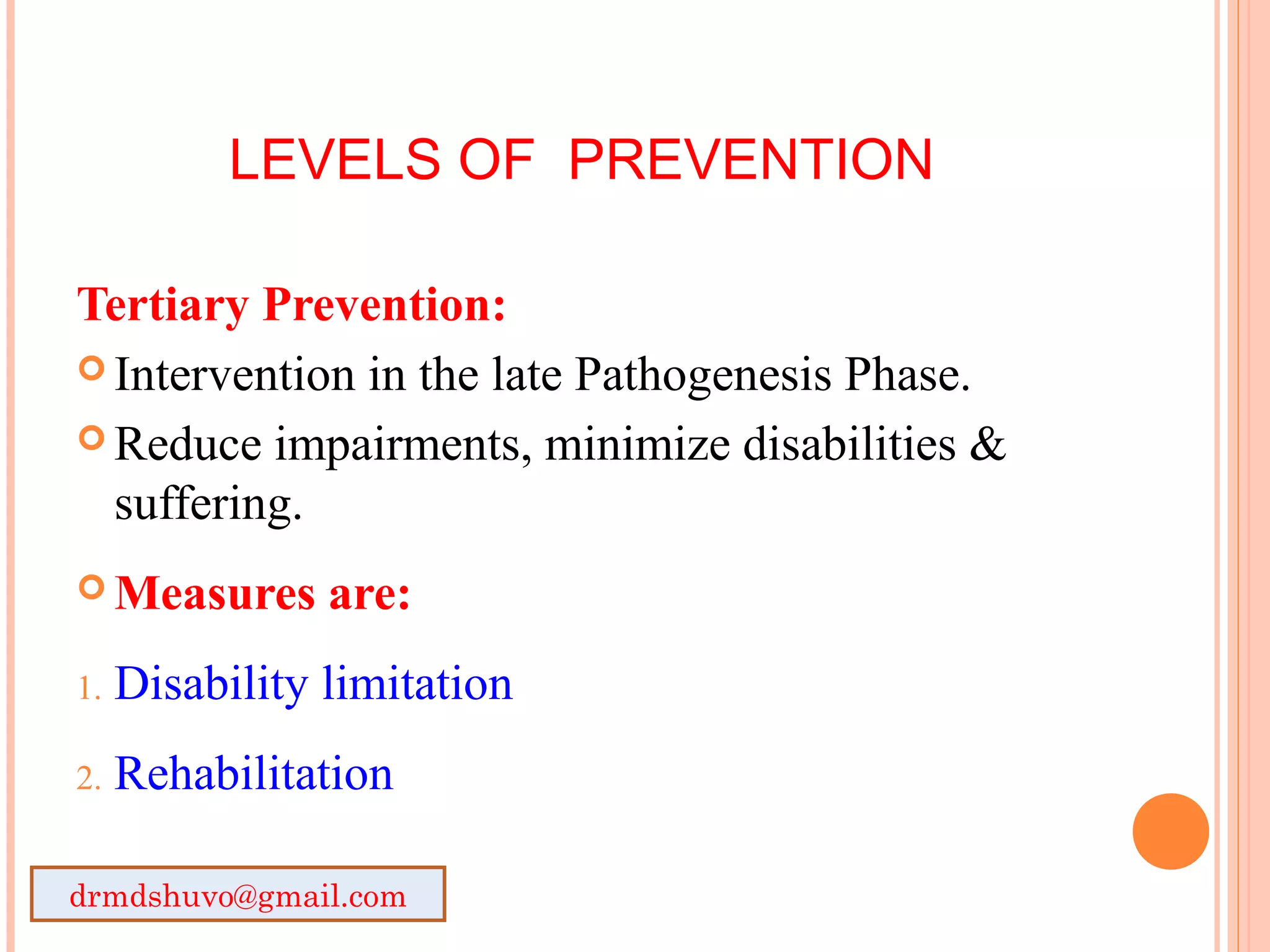 Concept of disease prevention and control 1234 | PPT